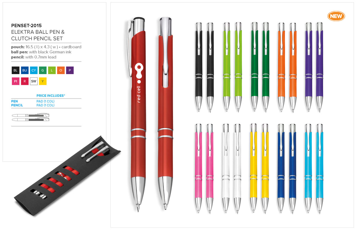 Electra Ball Pen & Pencil Set – Just Brand