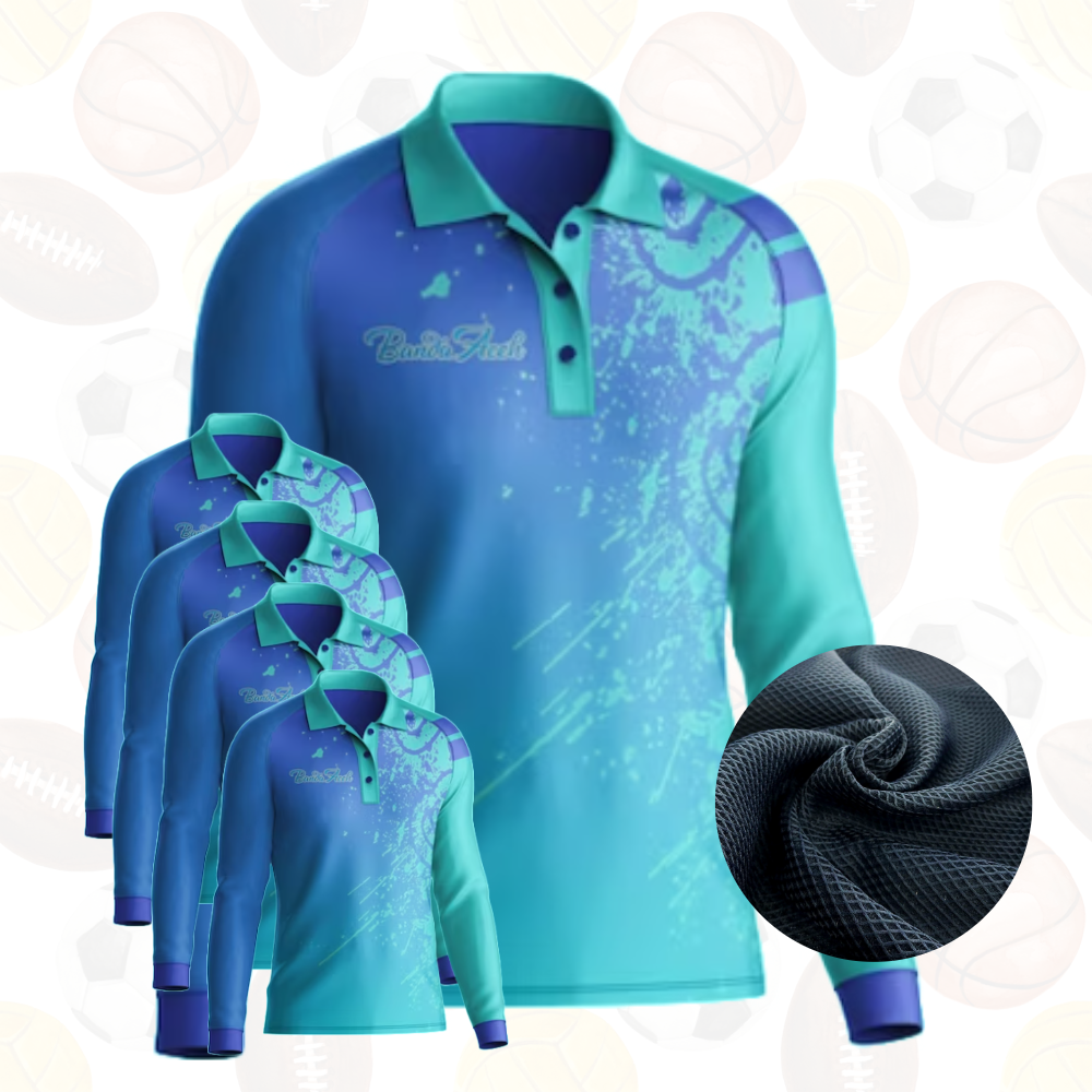Pro Honeycomb Sublimation Long Sleeve Golfer | Sublimation Golf Shirts ...