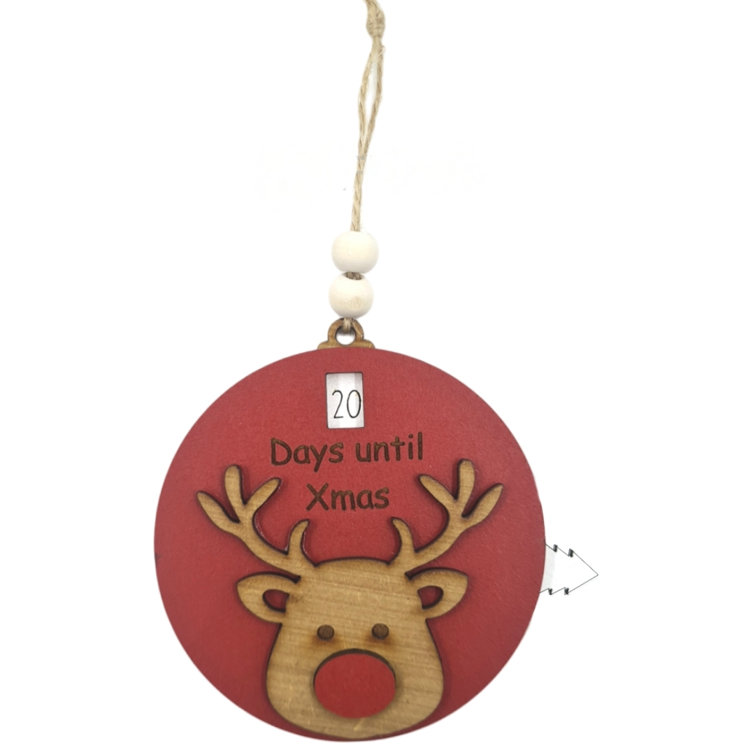 Countdown to Christmas Ornament Round Reindeer | Advent Calendar – Just ...